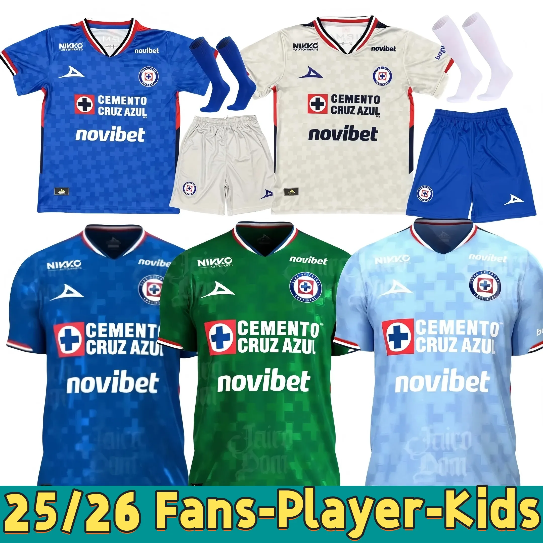 2025 2026 Cruz Azul Mexico Soccer Kit Player Version For Men, Kids, And ...