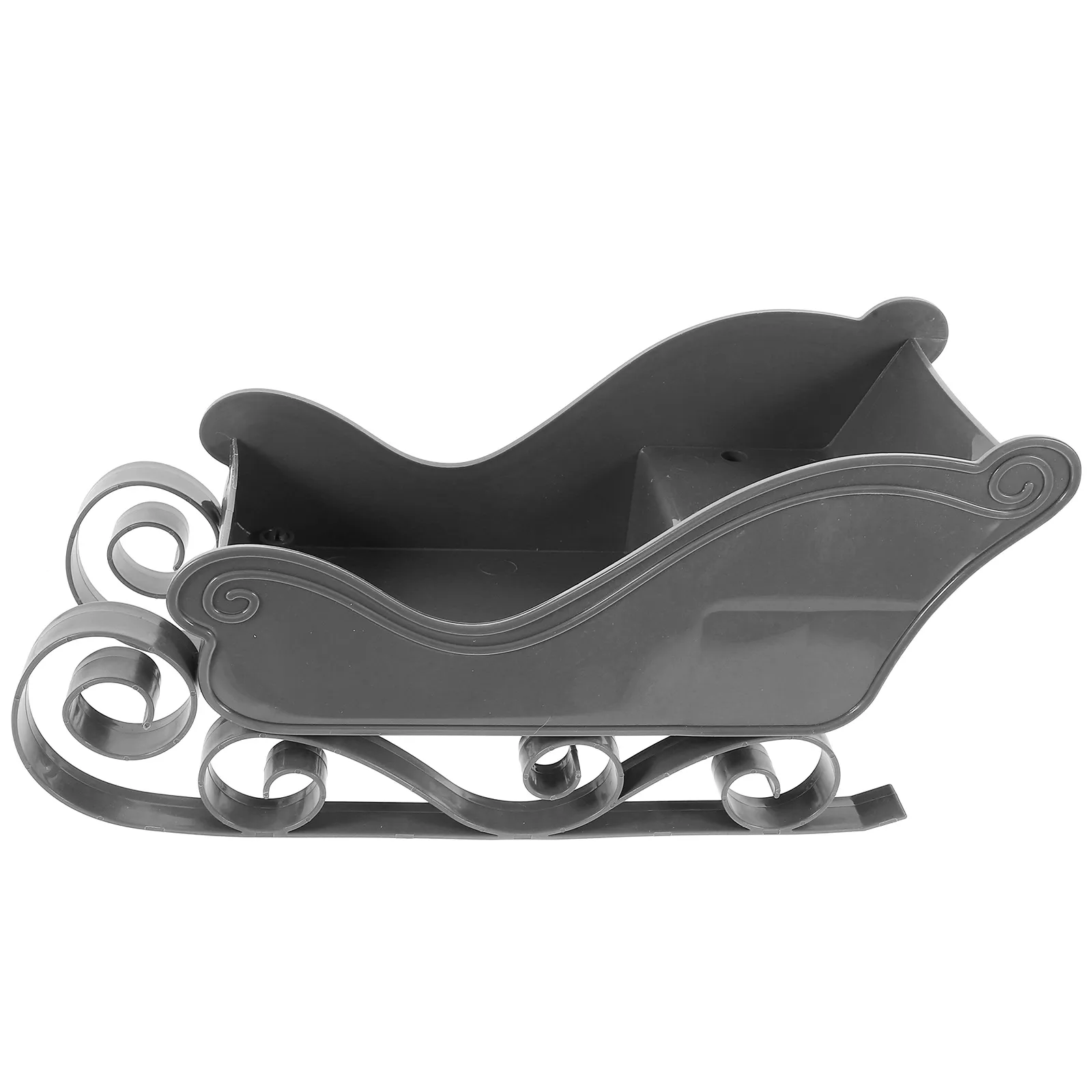 Mini Plastic Silver Reindeer Sled Tabletop Nament Christmas Sleigh ...
