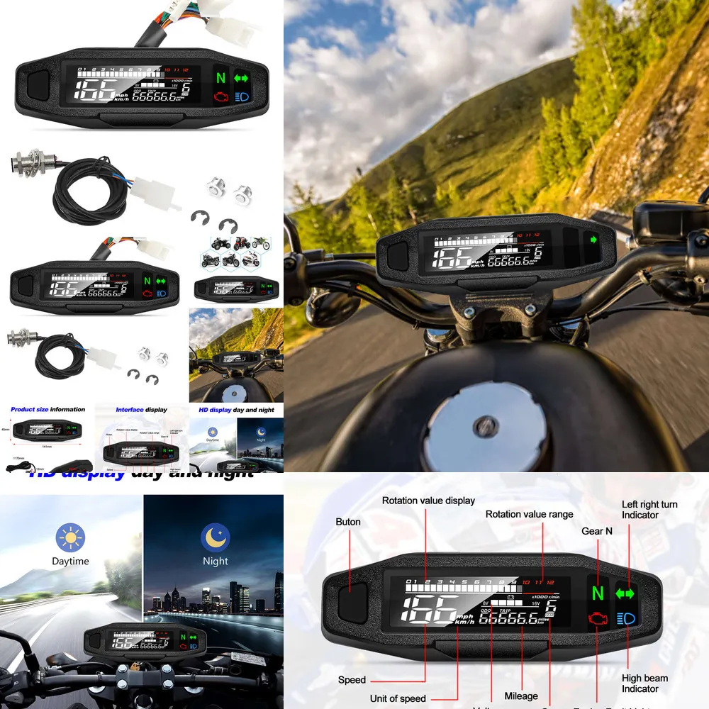 Universal Motorcycle Speedometer: Digital LED... From Autotool_company ...