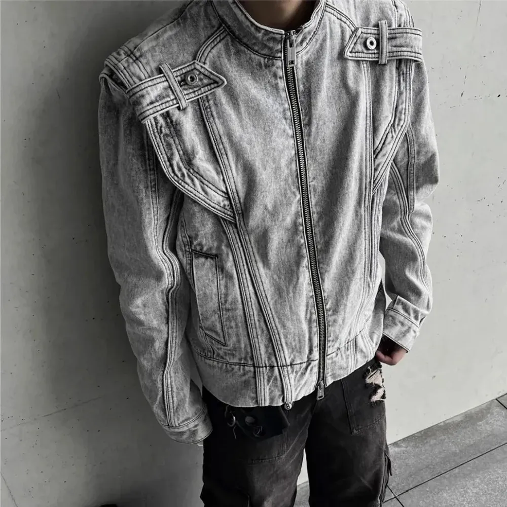 American High Street Y2K Washed Denim Jacket Men ... From Kong00, $43. ...