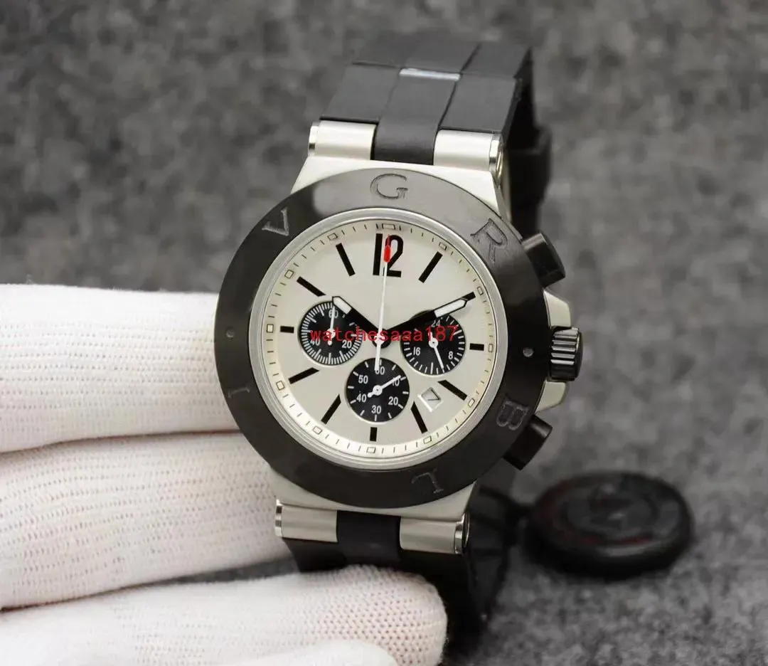 Mens Watch Quartz Chronograph Sapphire Glass, 44mm... From ...