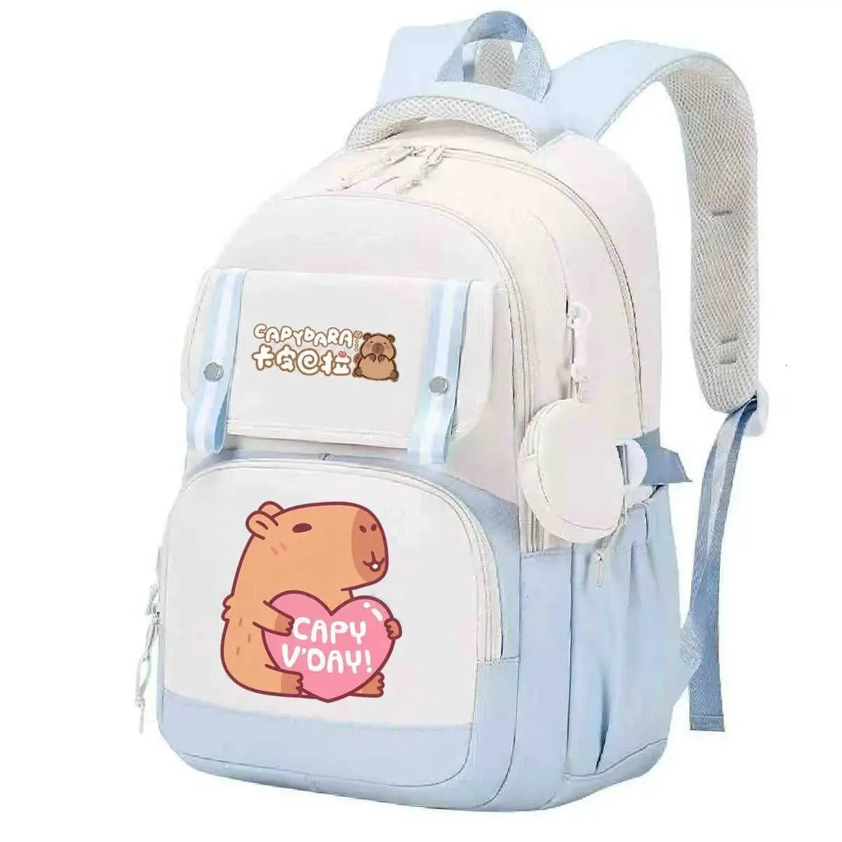 Cute Capybara Multi Function School Backpack Large... From Time ...