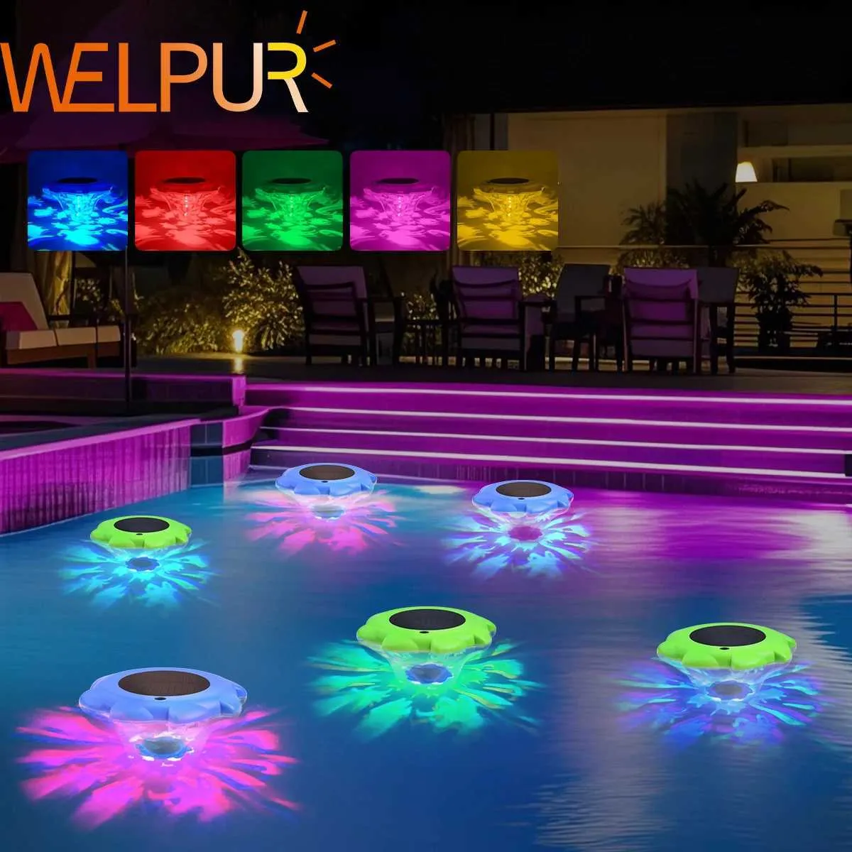 Solar Powered Floating Pool Lights, Color Changing... From Honey_fruit ...