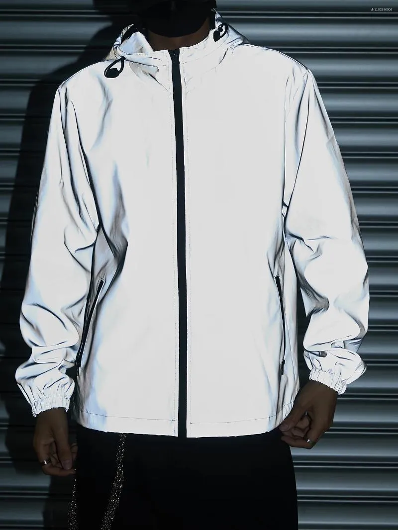 Mens Reflective Hooded Jacket Windproof Outdoor... From Dh1102936006 ...