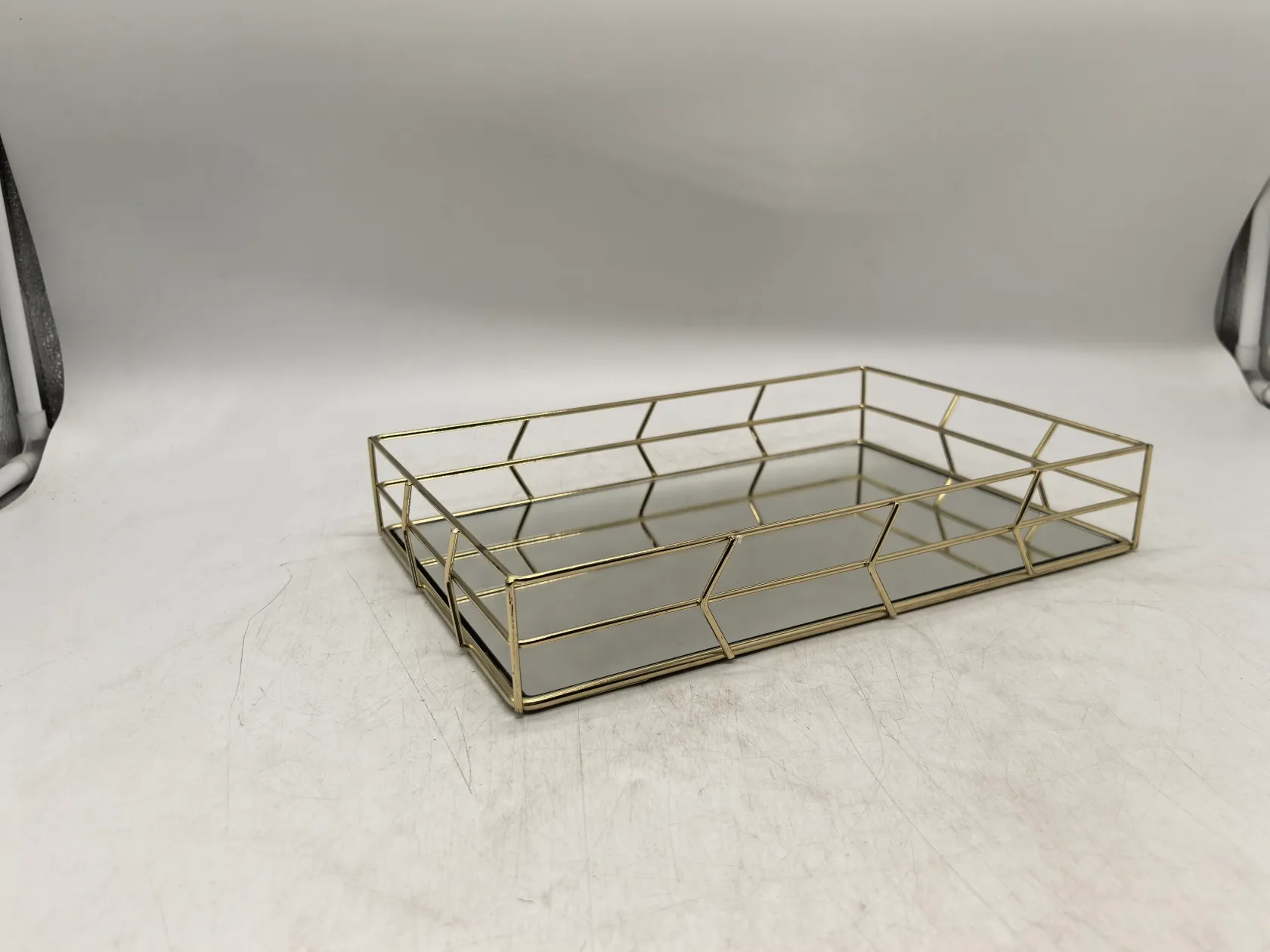 Rectangular Metal Frame Mirror Tray Decorative... From Sunshinesndz ...