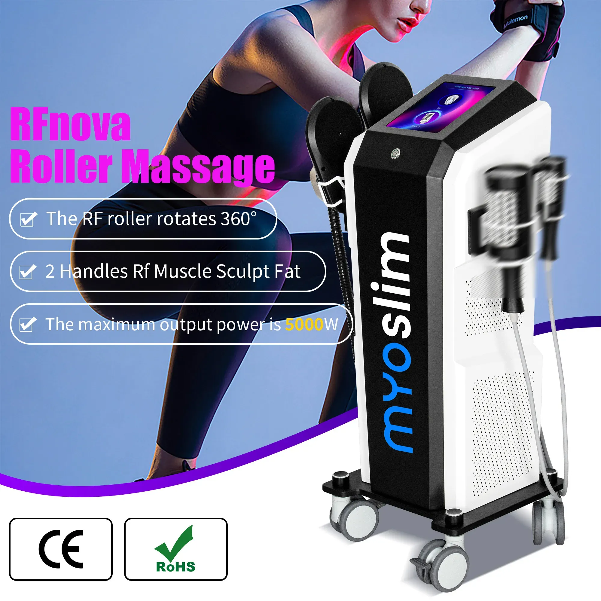 Myoslim Ems Body Contouring Roller 2 In 1 Multi Mode Slimming Beauty ...