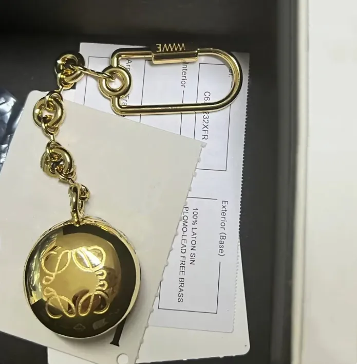Elegant Golden Ball Keychain: French Style Bag Charm,... From Top ...