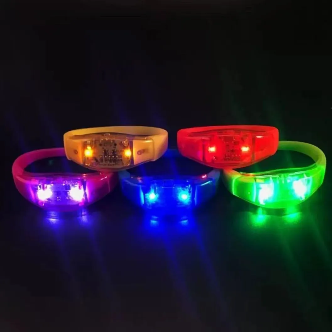 LED Bracelet Light Up Wristbands: Sound Activated Glow Party Bracelets ...