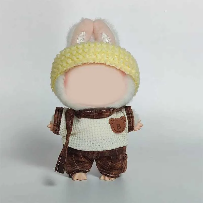 Labubu V1/V2 Maillard Color Retro Crochet Pants Set 15 17cm Outfit For ...