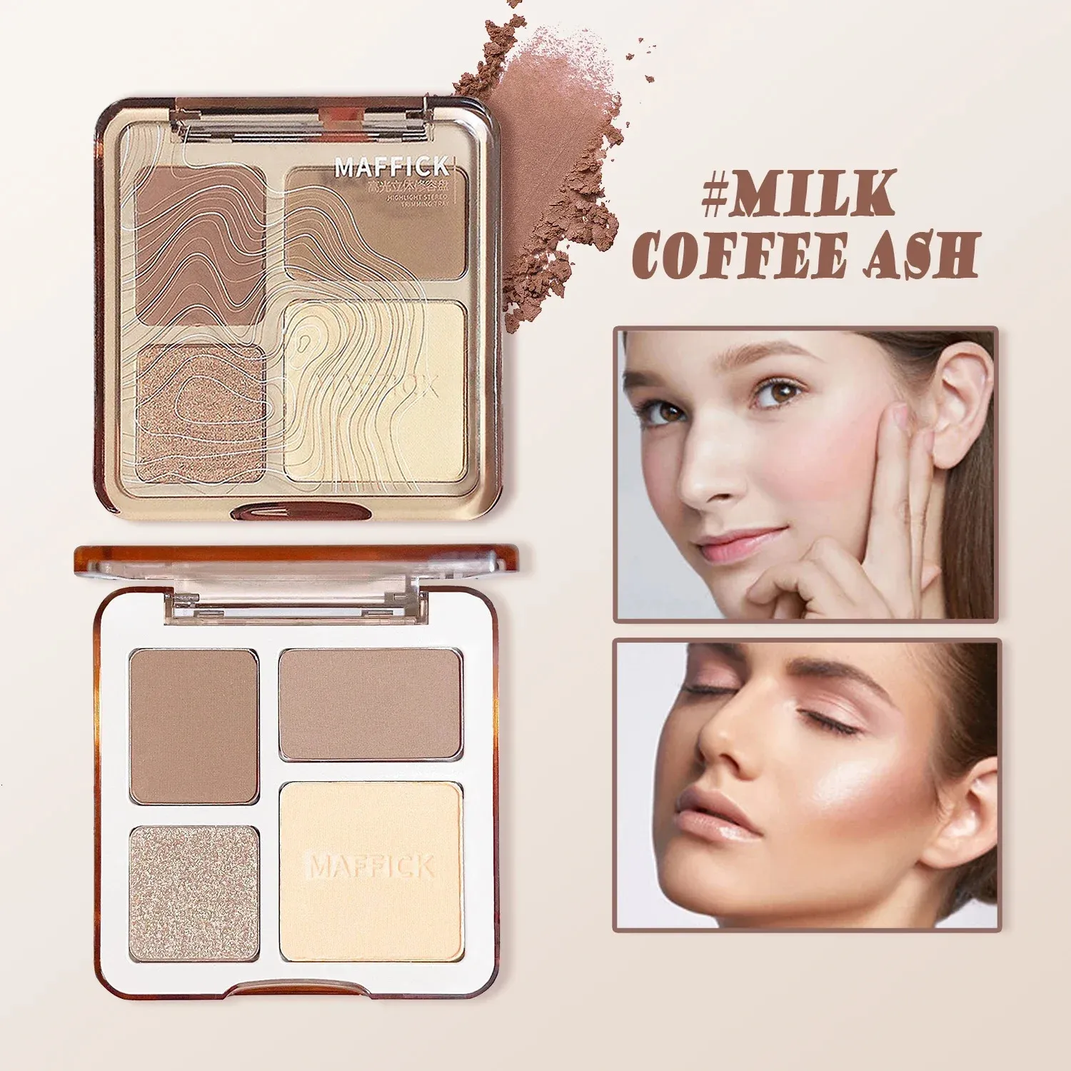 Contour Palette Natural Matte & Pearlescent Nose Highlight 3D ...