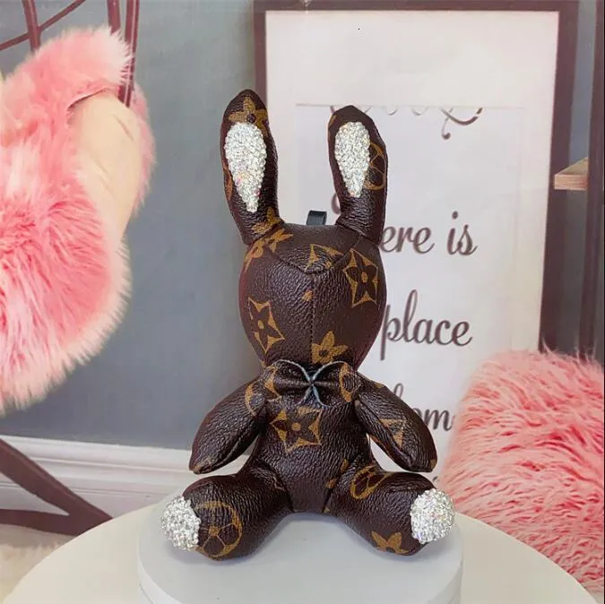 Creative Handmade Rabbit Pendant with Dia-Studded Accents, Cute Car ...