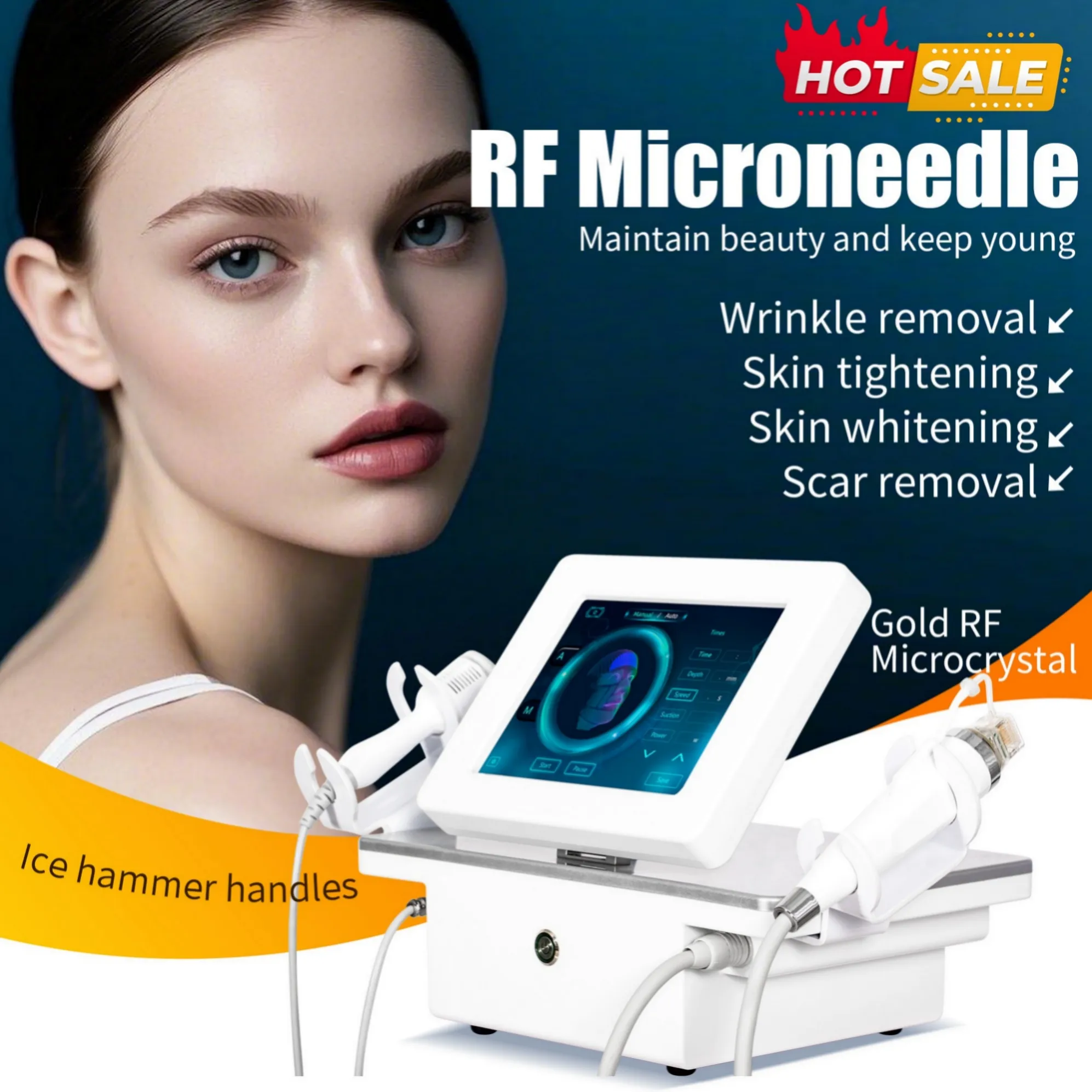 RF Microneedling Machine Acne Scar & Stretch Mark Remover Fractional ...