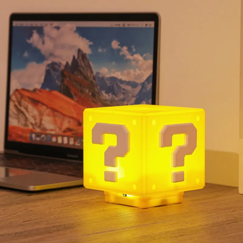 Super Mario Question Mark Sound Charging Night Light... From Wealdstore ...