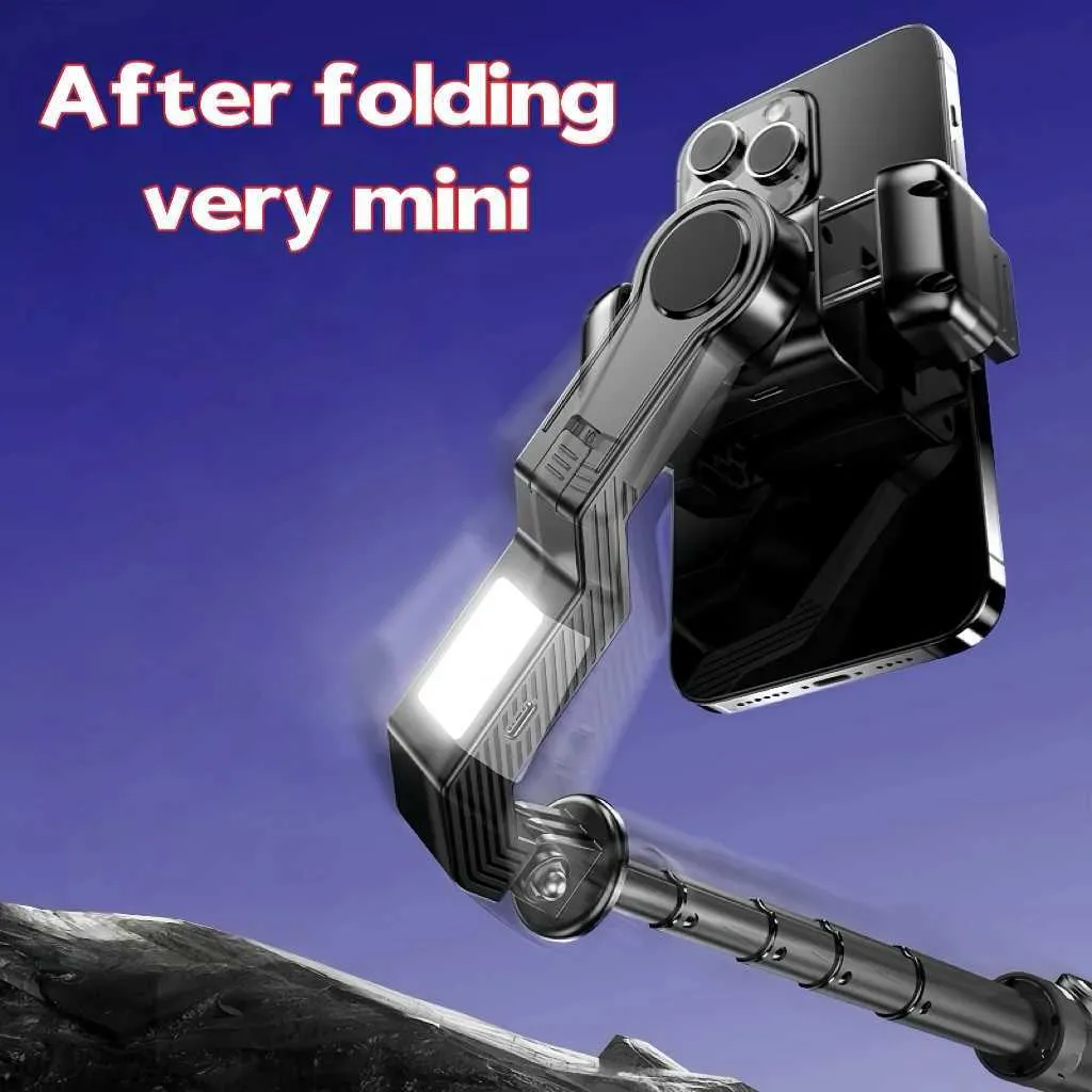 Multifunctional Handheld Phone Stand Selfie Stick With LED Light ...