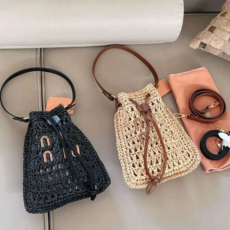 Designer Beige Woven Bucket Hobo Woven Beach Bag ... From ...