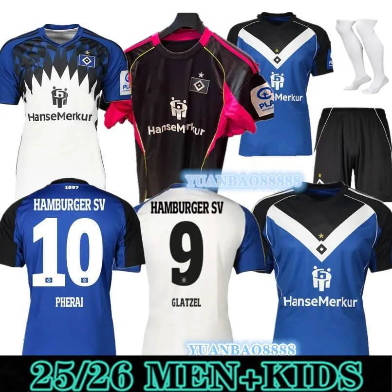 New 2025 2026 Hamburg SV VAGNOMAN ONANA Retro 83 84 Away Jersey LEIBOLD ...