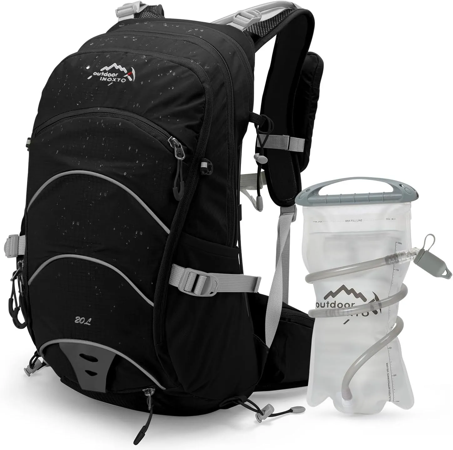 YMX IX INOXTO Pack: 20L Hiking Best Ski Backpacks With 2L Hydration ...