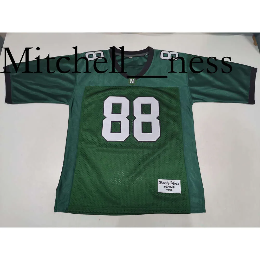 Mit8 Football Jersey Randy Moss 1997 Marshall University Men Youth ...
