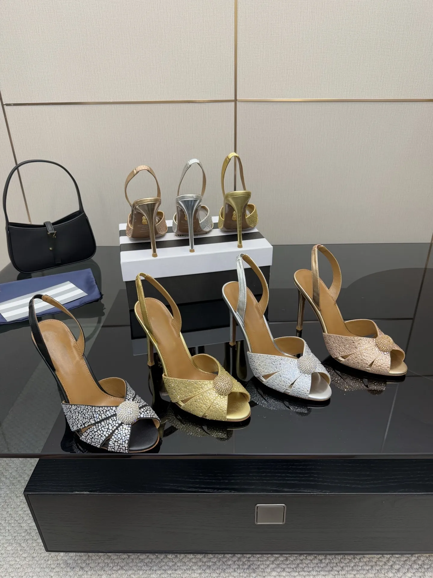 Elegant Peep Toe Stiletto Heels: Back Strap Evening Pumps For Women ...