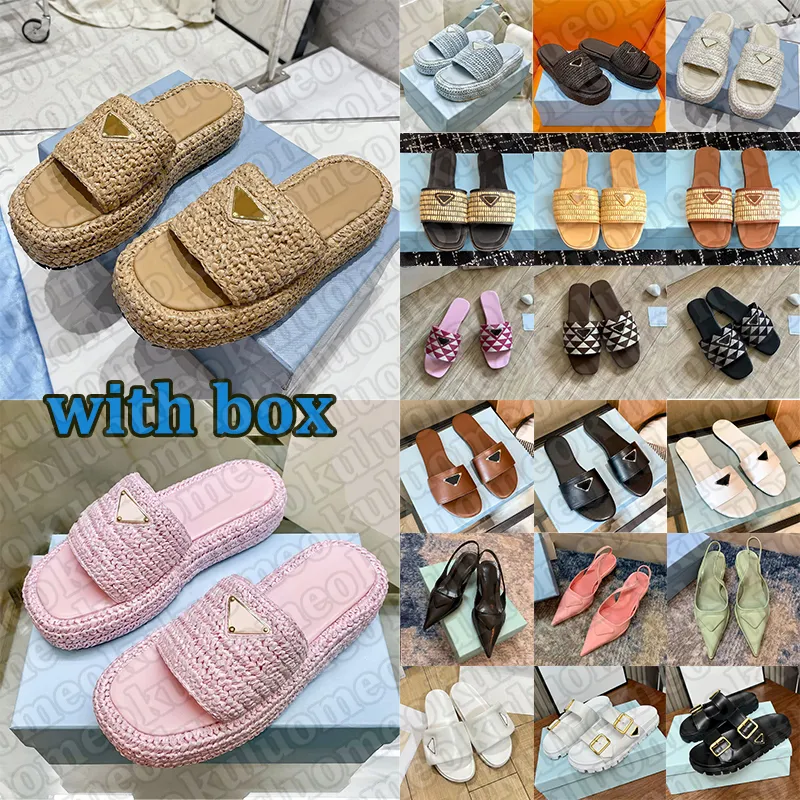 Bulk Designer Slide Sandals Womens: Woven Platform Beach Sandals Black ...