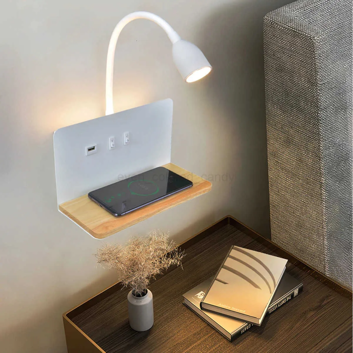 360° Rotatable LED Usb Rechargeable Wall Sconce With... From Even ...