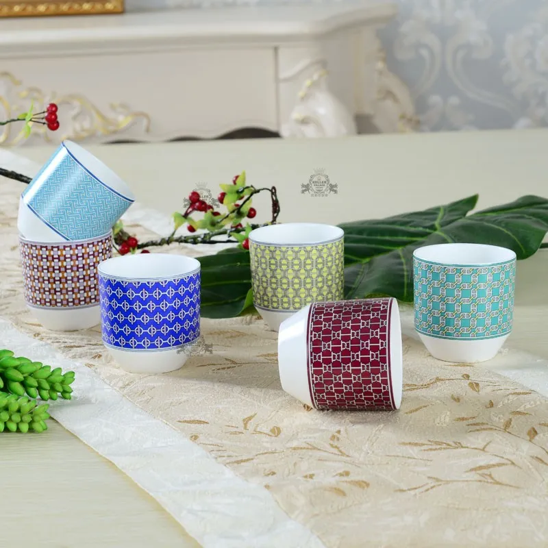 Mini Bone China Tea Cup And Saucer Set Pastel Ceramic Handheld Cup For ...