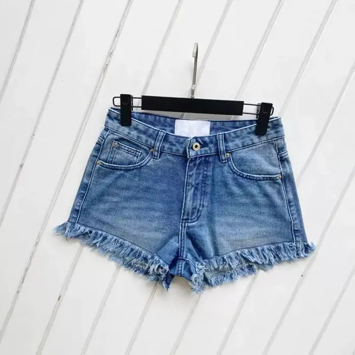 Women's Spring and Summer New Pocket Embroidered Logo Designer Denim ...