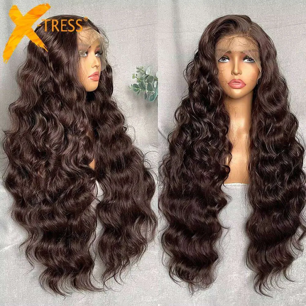 New Style X-Tress Super Long Loose Wave 13X4 Lace Frontal Wig With Baby ...