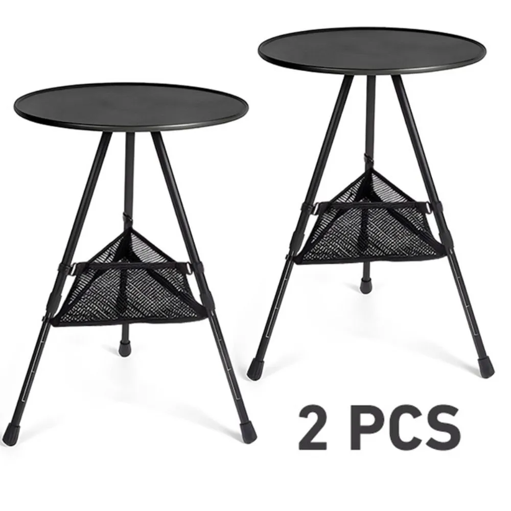 Portable Adjustable Folding Camping Tables Round Lightweight Outdoor ...