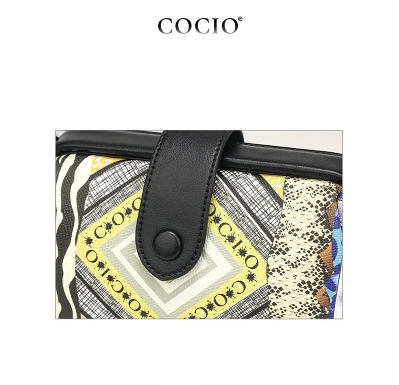 COCIO small polyester PVC shoulder bag for women with zipper closure ...
