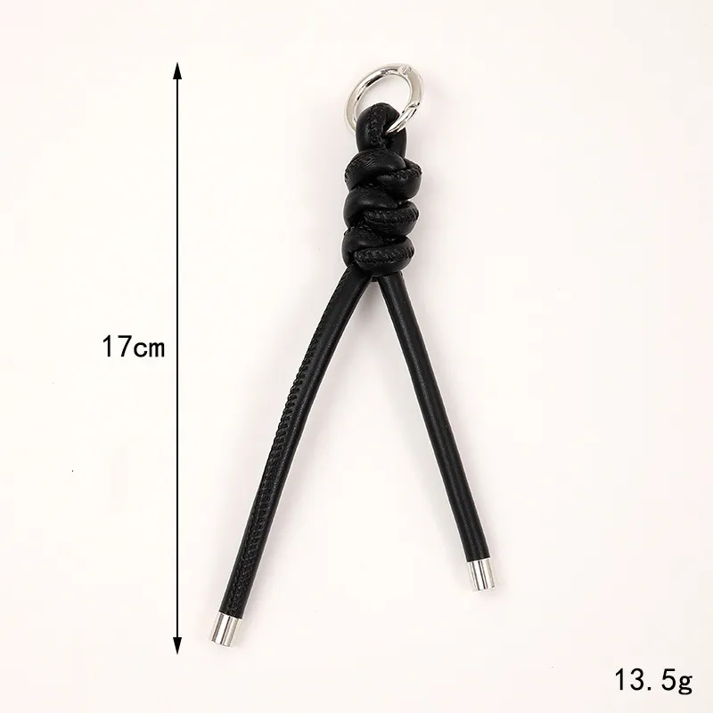 New Handmade Woven Triangle Key Ring with PU Leather Rope Keychain ...