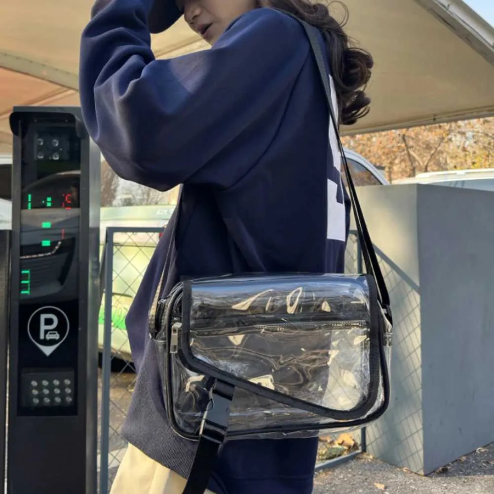 XJ250704 PVC Clear Crossbody Bags Waterproof Shoulder Bags With ...