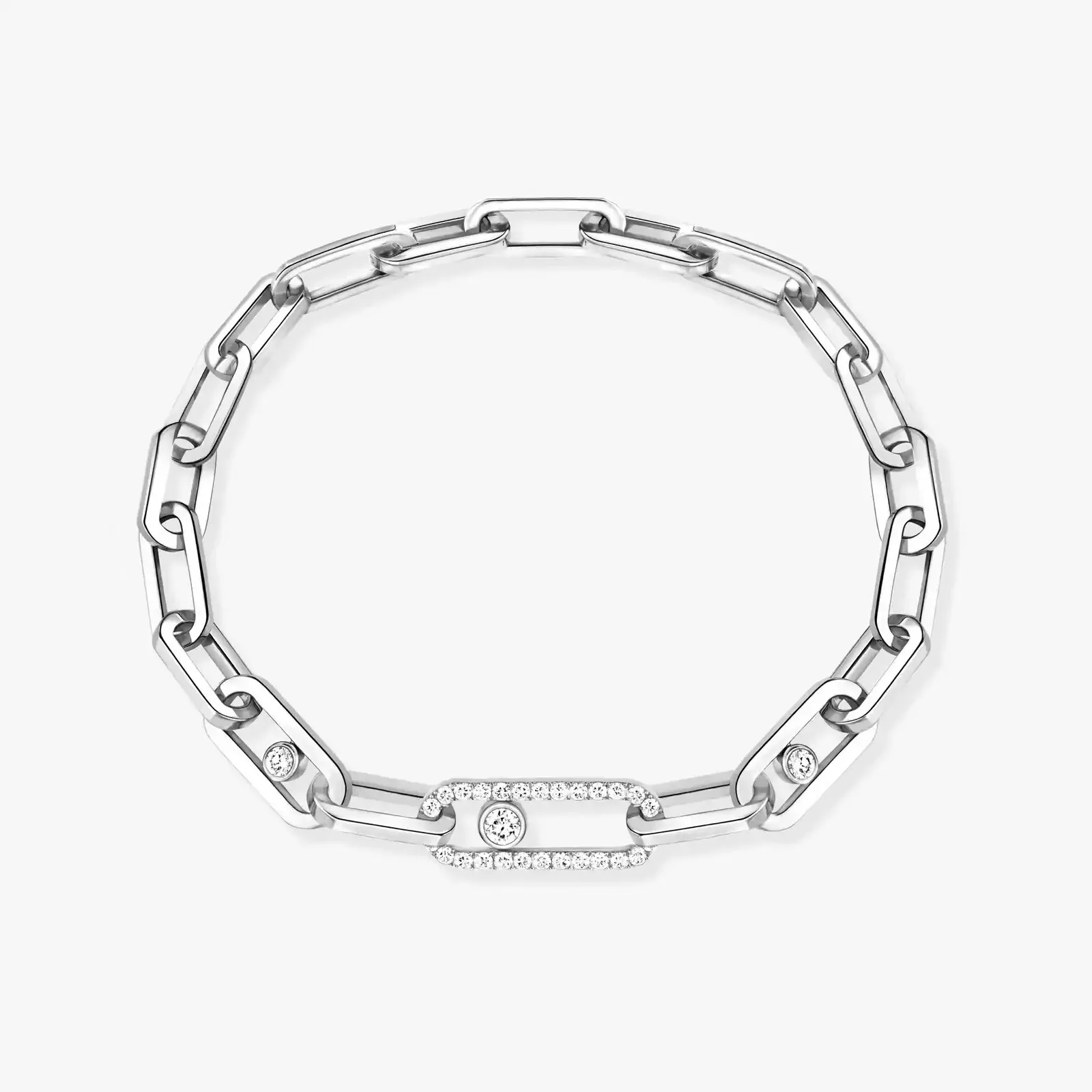 Classic Gold Bracelet for Women, Fashionable Diaencrusted Sliding Chain ...