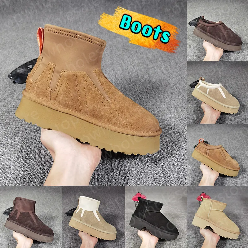 Sunwave Designer Womens Winter Snow Boots Sheepskin Fur Lined Mini ...