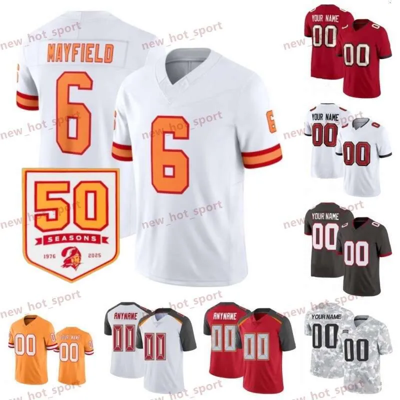 Baker Mayfield 50th Custom Football Jersey Mike E Bucky Irving Lavonte David Chris Godwin Vita ...