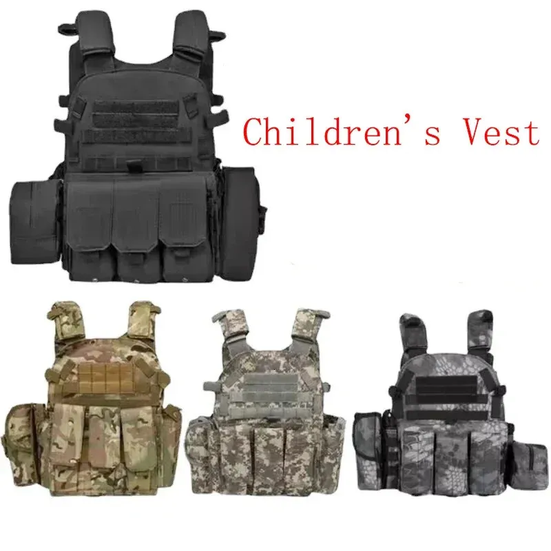 Camouflage Tactical Ballistic Vest For Kids With Webbed Design, Body ...