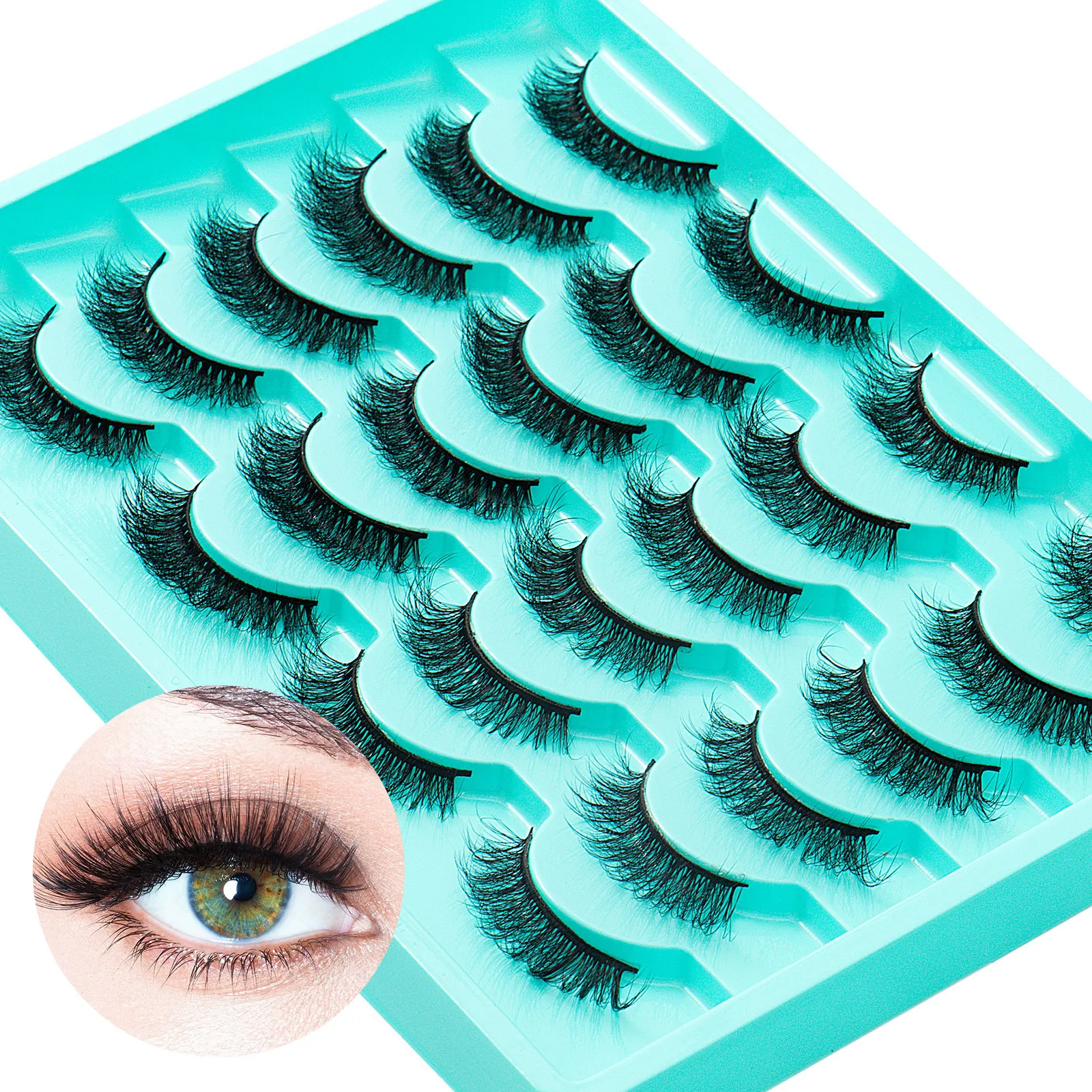 False Eyelashes Set, Thick Fluffy Style, Soft & Light, Handmade ...