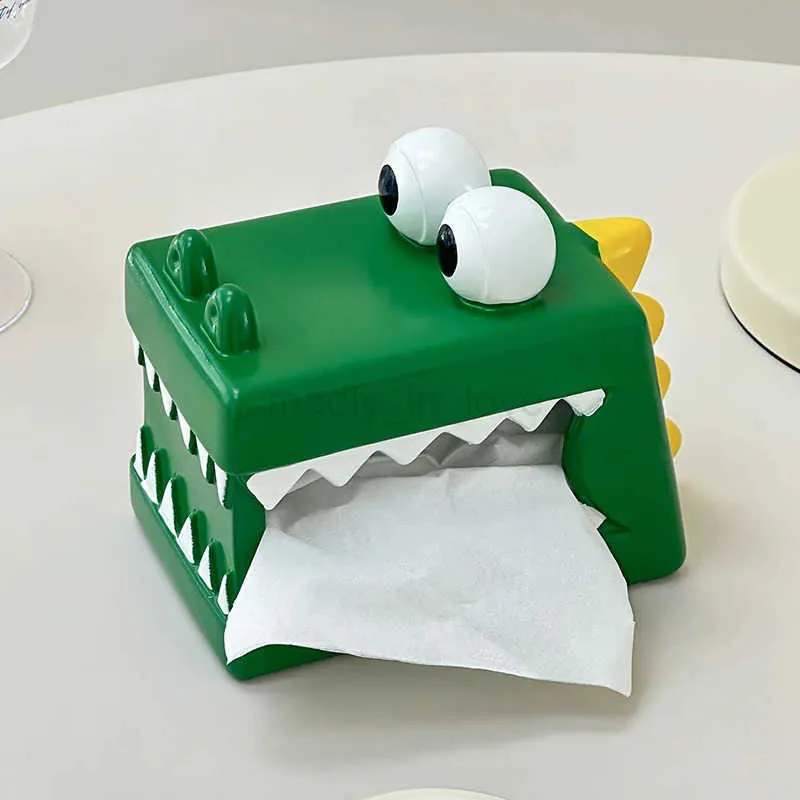 M250724 Cute Crocodile Tissue Box Multifunctional Desktop Storage And ...