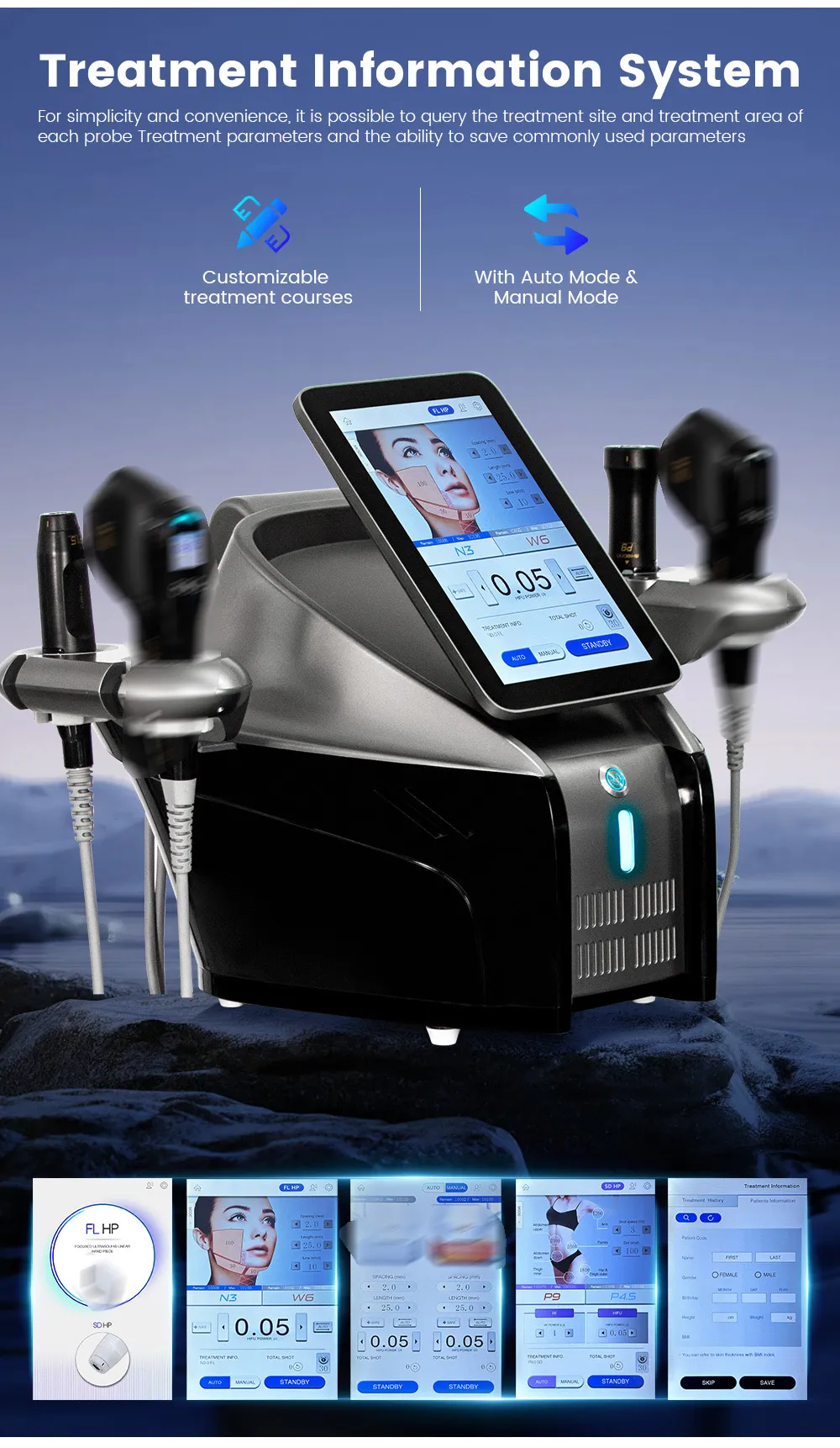 12D HIFU High-Intensity Focused Ultrasound Beauty Machine for Facial ...