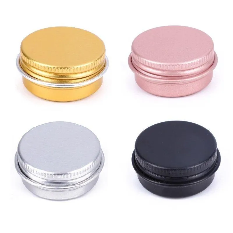 Small Aluminum Storage Containers With Screw Lids Versatile Empty Jars ...
