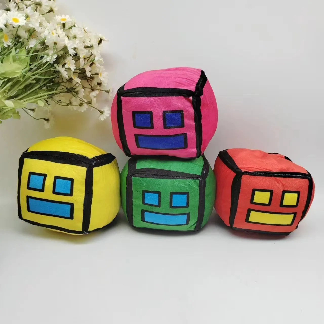 Geometry Dash Plush Toy Doll Soft And Huggable Game Inspired Plushie ...