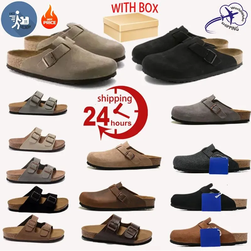 Designer Clogs Sandals Flat Soft Leather Beach Casual Shoes for Men ...