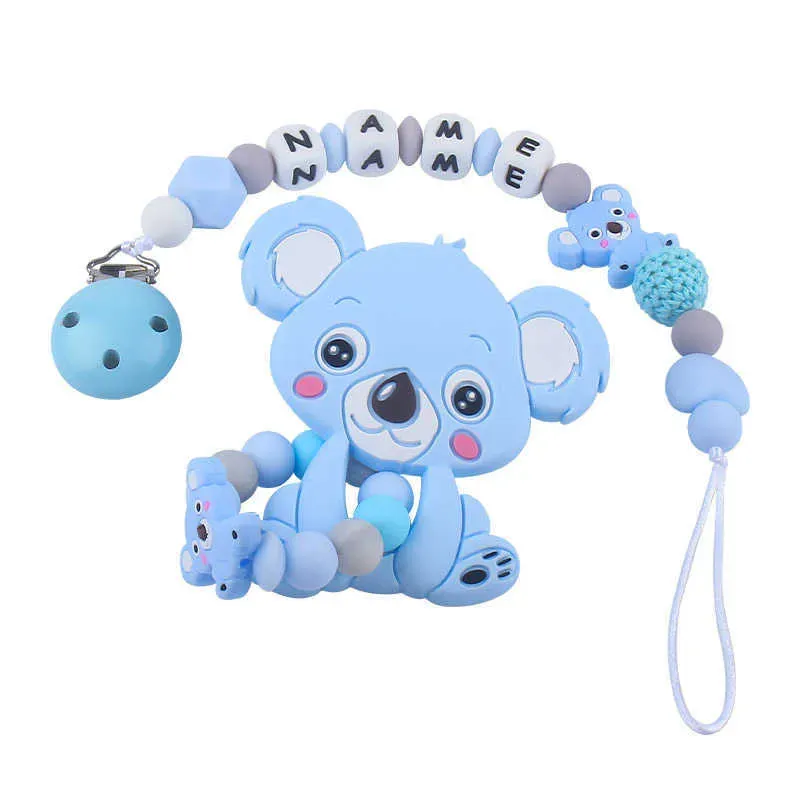 Personalized Baby Pacifier Clips with Koala Design, Pacifier Chain ...