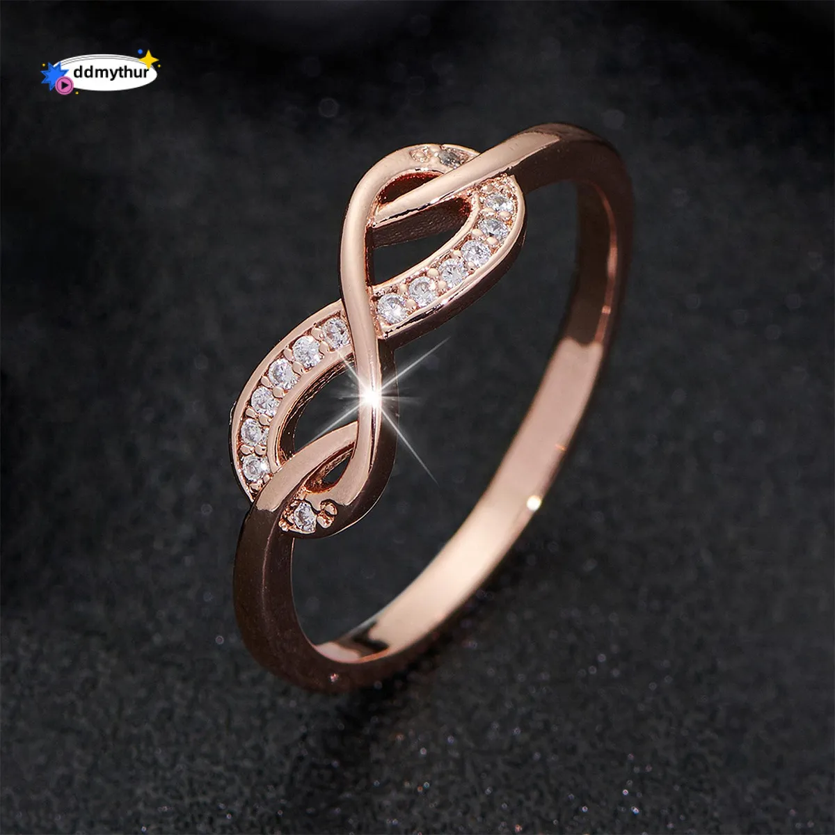 Ddmythur Infinity Symbol Diamond Ring Minimalist Luxury Light Design ...