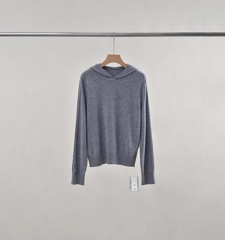 Women's Two Piece Winter Leisure Suit: Pure Wool Hooded Sweater Coat ...