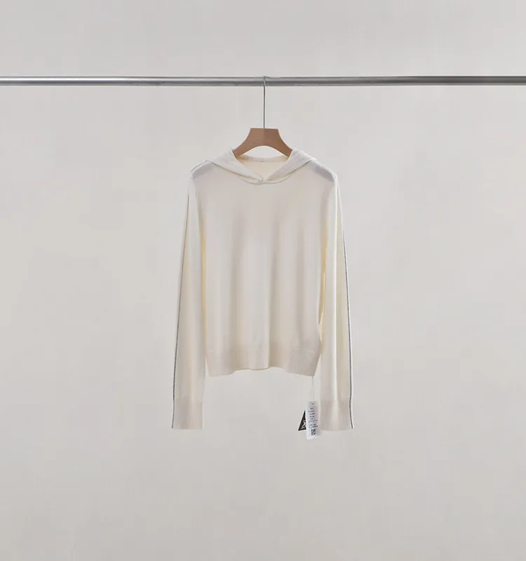 Women's Two Piece Winter Leisure Suit: Pure Wool Hooded Sweater Coat ...