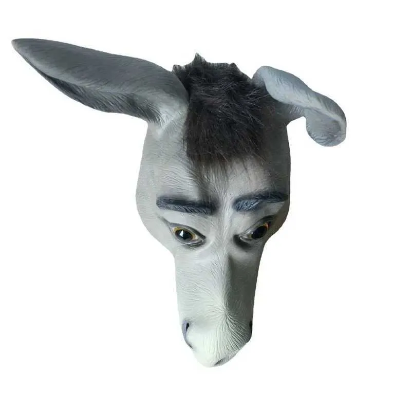 Realistic Donkey Mask Latex Animal Head For Costume Parties, Halloween ...
