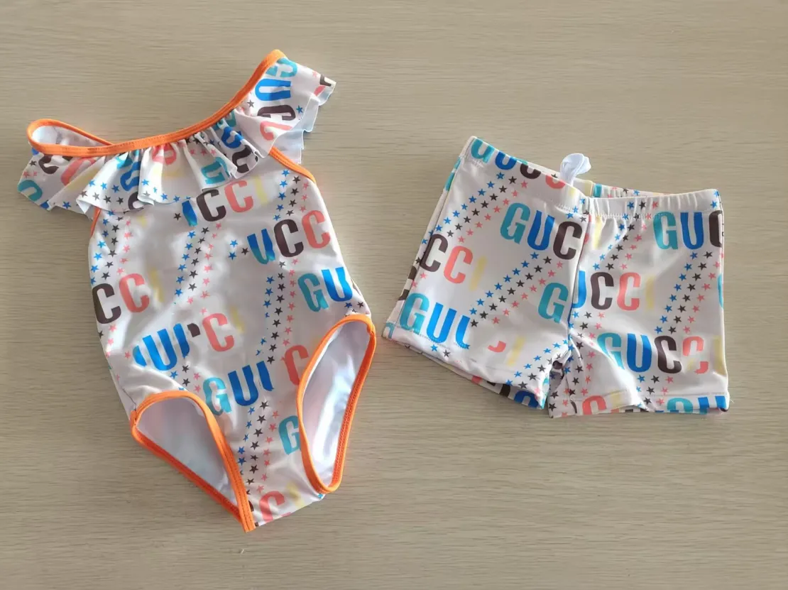 Kids' One Piece Swimsuits & Swim Shorts Set Adorable Beachwear For Boys ...