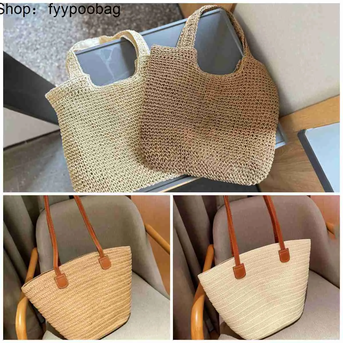 Handmade Straw Beach Bag: Woven Summer Tote Bag For Women Spacious ...