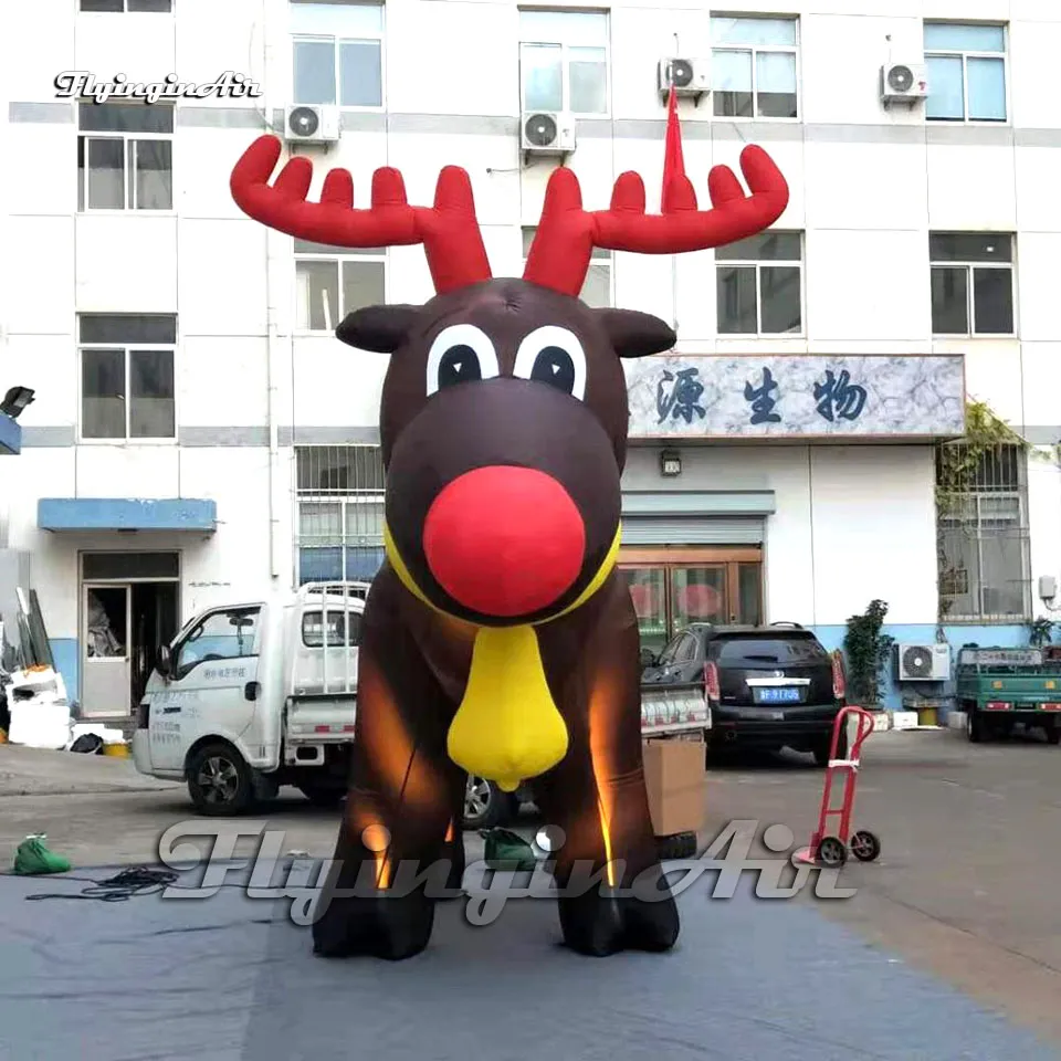 6m Length Outdoor Giant Inflatable Rudolph Christmas Reindeer Cartoon ...